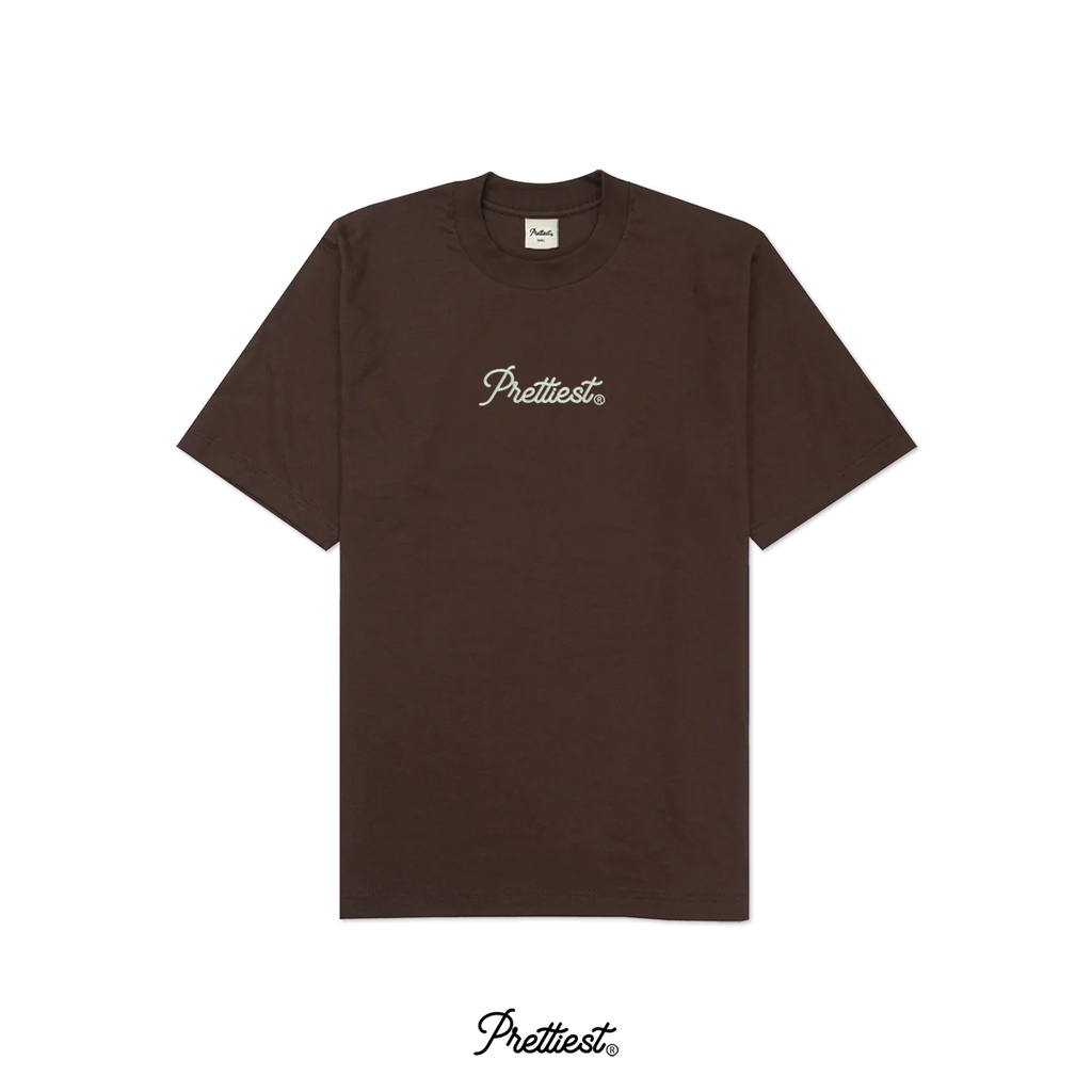 Prettiest® 'EMBRO' LOGO TEE (BROWN) | Shopee Philippines