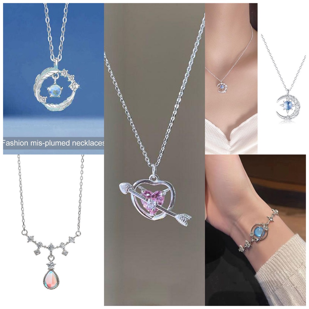 Feather Necklace Women's Collarbone Pendant Light Luxury Trendy Simple ...