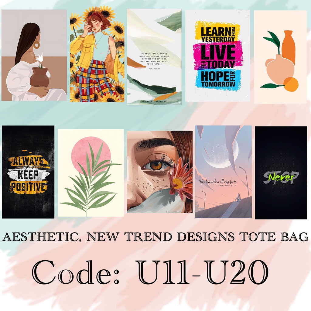KERI TOTES TRENDY DESIGNS CANVAS TOTE BAGS (AESTHETIC AND NEW TREND ...