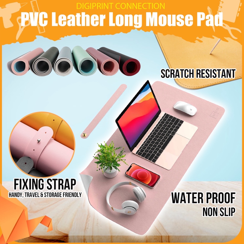 Anti-Slip 80cm x 40cm Waterproof PVC Leather Long Mouse Pad Gaming ...