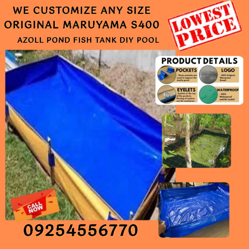 (L:8ft x W: 5ft x H:3ft) AZOLLA POND FISH TANK SWIMMING POOL | Shopee ...