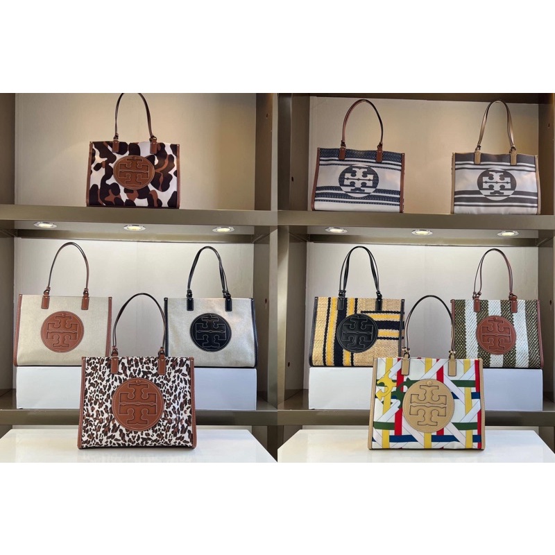 TORY BuRCh Ella Medium canvas Tote Bag | Shopee Philippines