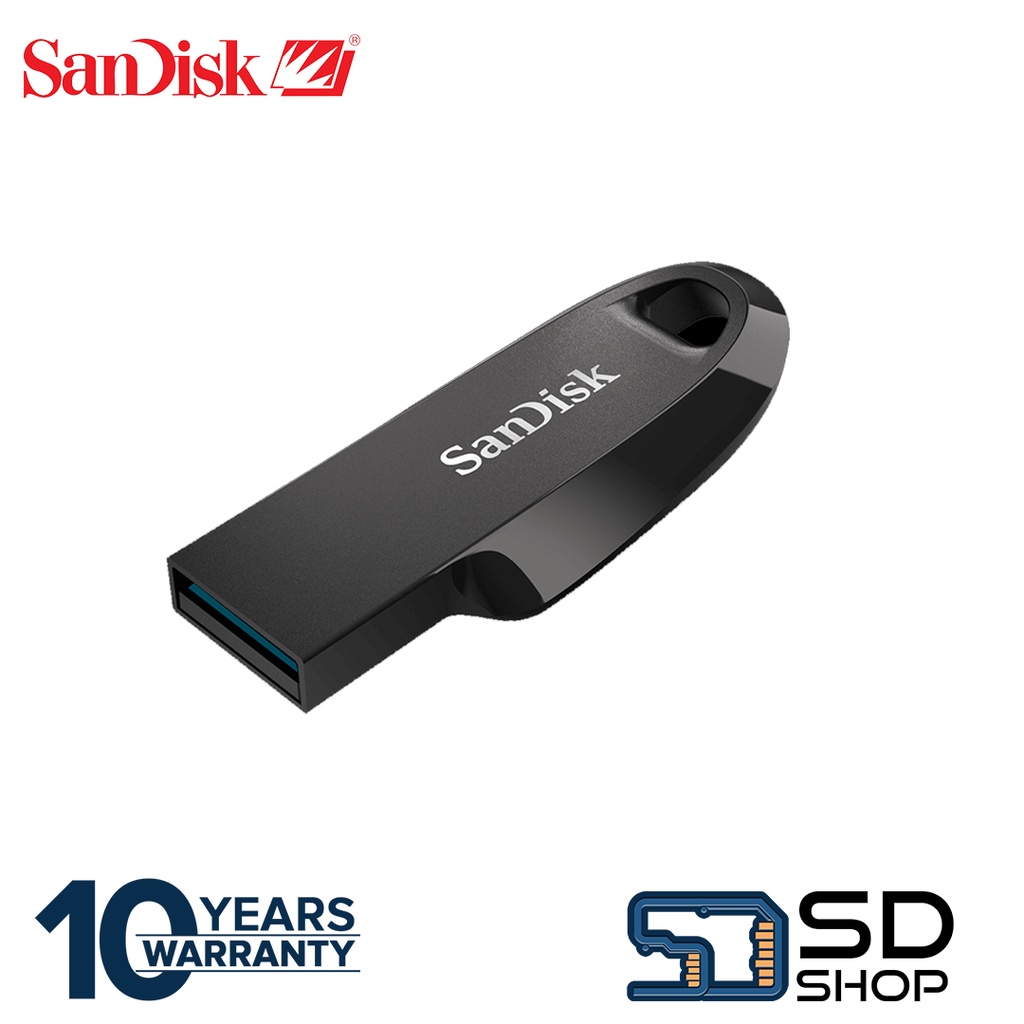 SanDisk Ultra Curve 32GB (SDCZ550-032G-G46) 3.2 Gen Flash Drive (Black ...