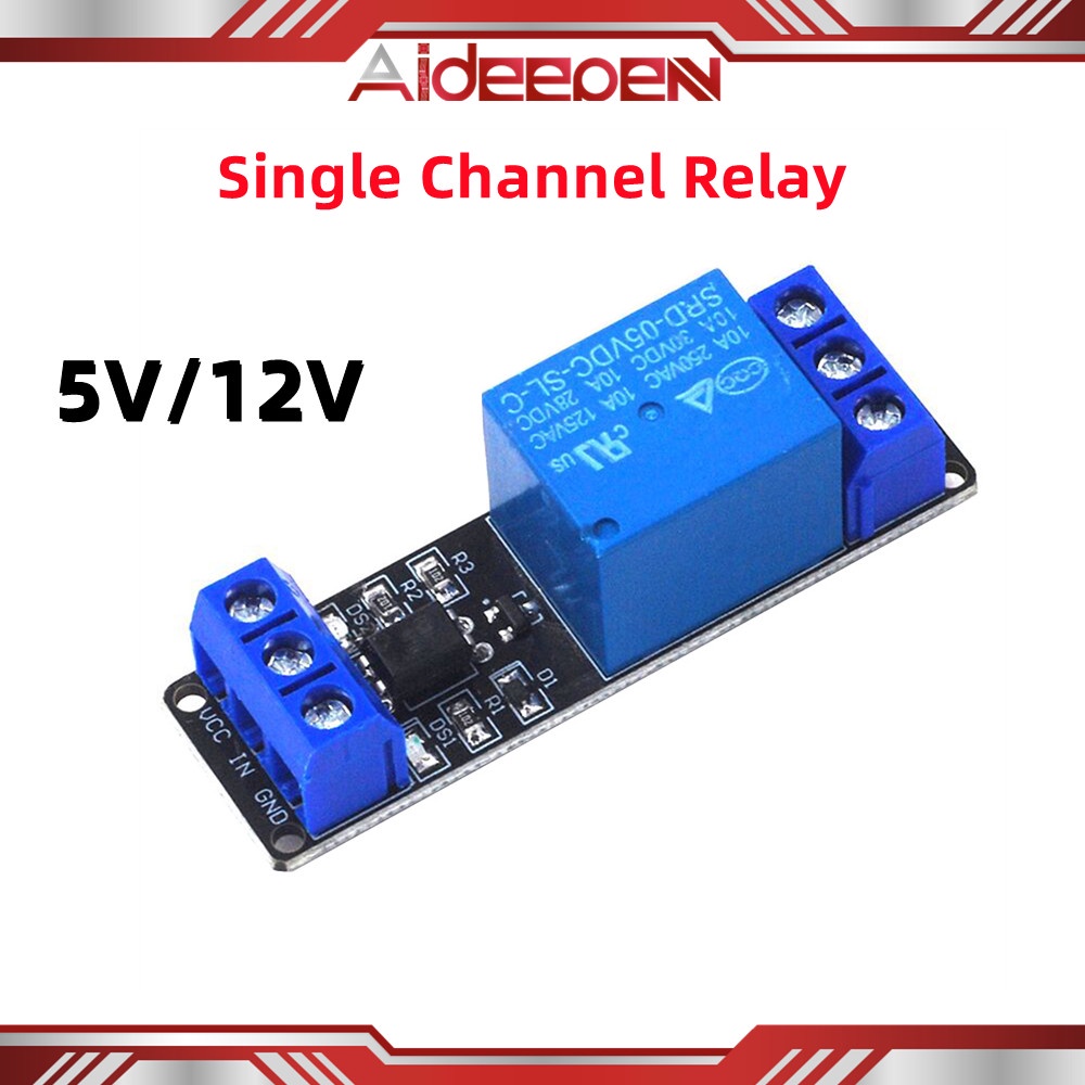 Single channel relay 1 channel 5V 12V 10A Low Level Trigger With Optocoupler Protection ...