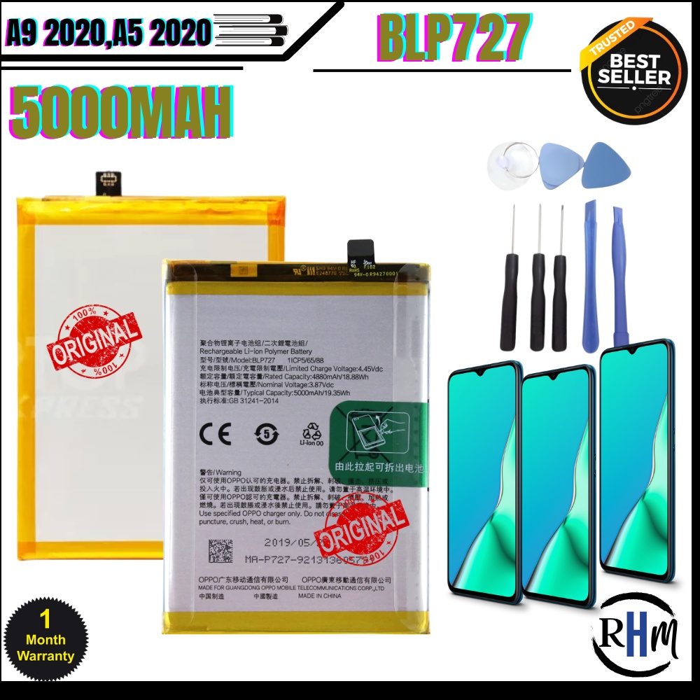 A9 2020, A5 2020 Battery, Model: BLP727, Original Quality Li-ion ...