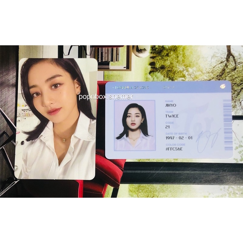 TWICE JIHYO Official Formula of Love Album Photocard and ID Card SET ...