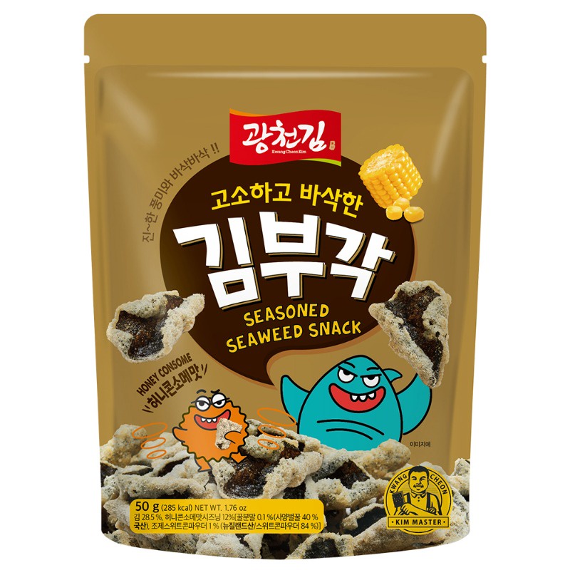 KwangCheon Kim Korean Seasoned Seaweed Snack 50g Cheese Honey Consume ...