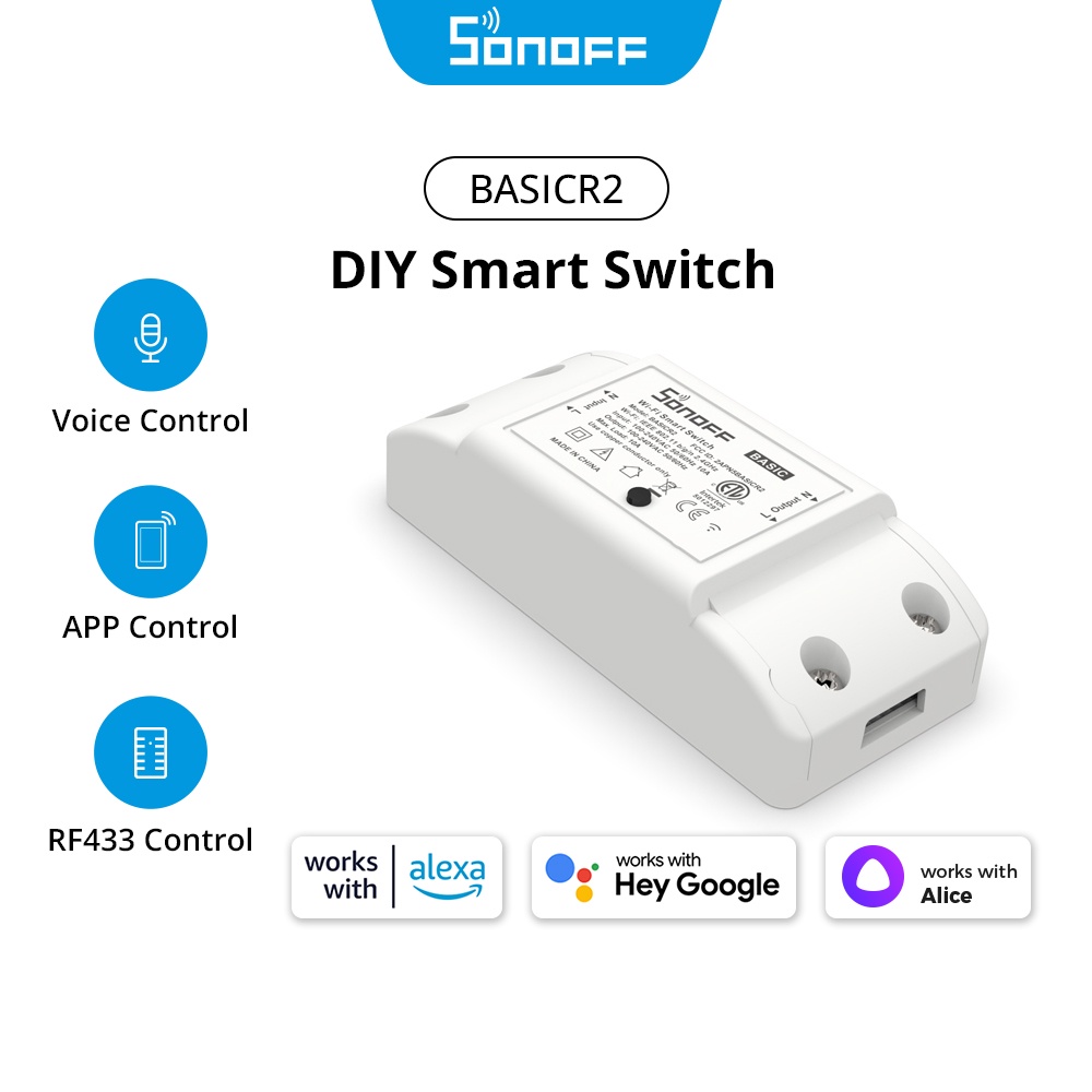 SONOFF BasicR2 Smart Wireless Switch Light Controller Module Voice ...
