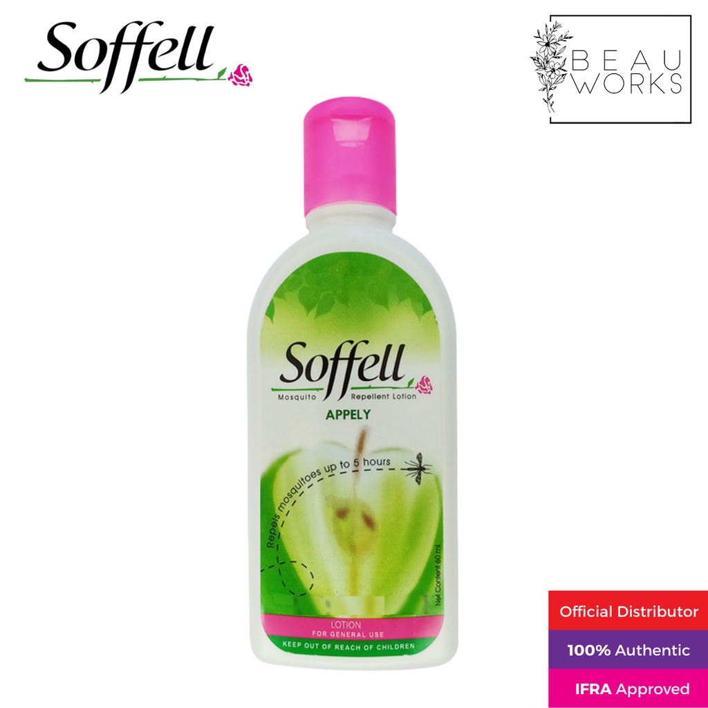 Soffell Mosquito Repellent Lotion Appely (Apple) 60ml | Shopee Philippines