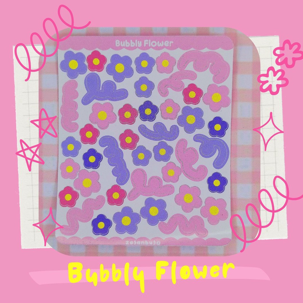 Bubbly Flower Deco Sticker - Stationery Bullet Journal Planner Polco ...
