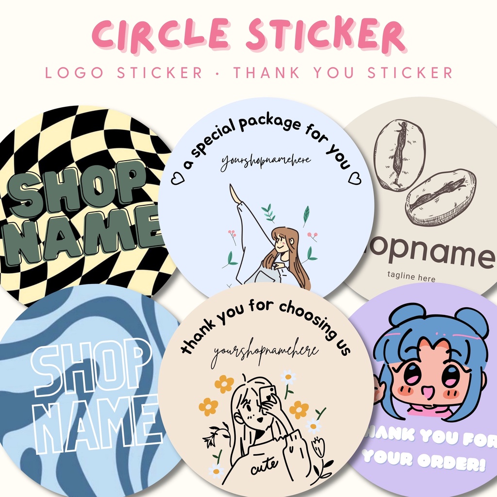 Circle Sticker Paper 2x2 — Thank You Sticker/ Logo Sticker/ Label ...