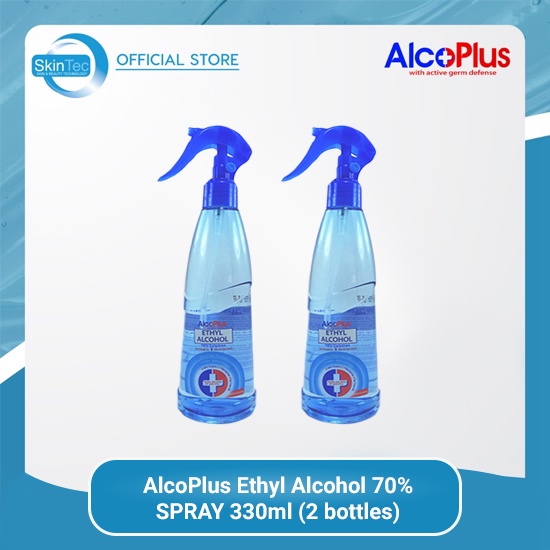 Alcoplus Blue 70% Ethyl Alcohol Spray (330ml), 2 pcs | Shopee Philippines