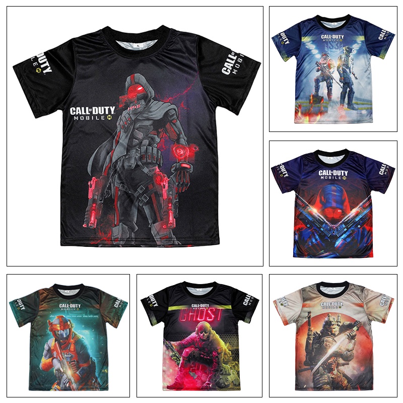 Kids T-Shirt Call of Duty Jersey Printed Cartoon Game Character Shirt ...
