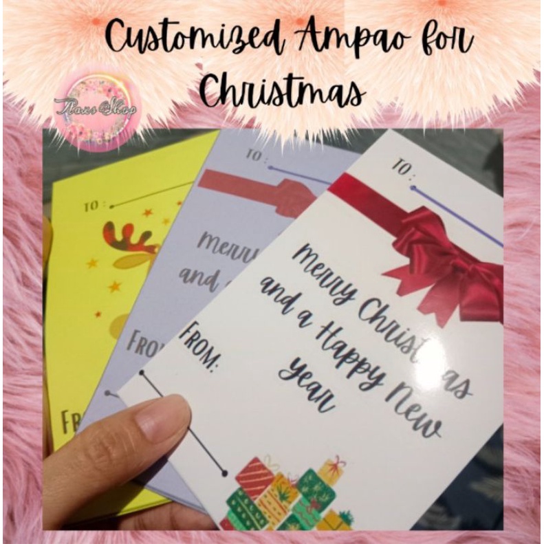 CUSTOMIZED / PERSONALIZED CHRISTMAS AMPAO (ANGPAO) FOR INAANAK (10PCS ...