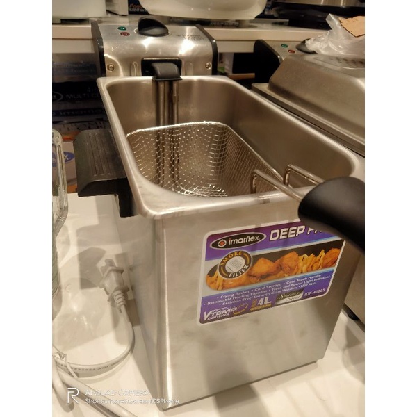 Imarflex Deep Fryer 4 Liter Capacity Tempered Glass Lid Stainless Steel ...