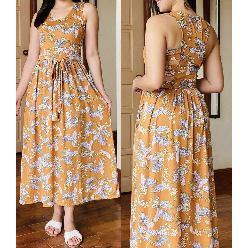 Side Bakod Maxi Dress Fit Small to Large | Shopee Philippines