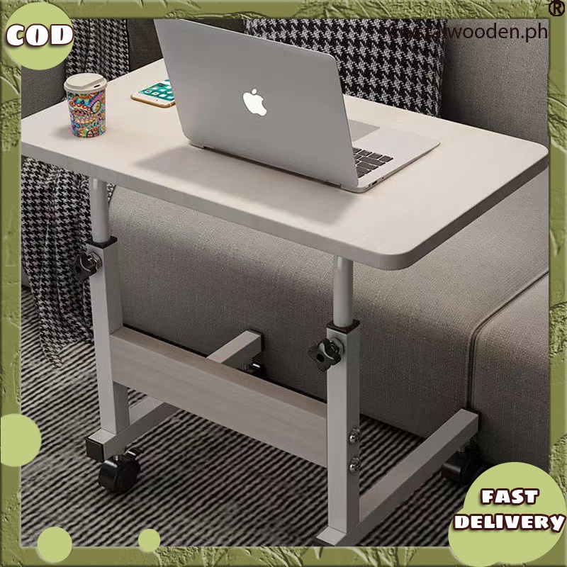 COD Laptop Table Mobile Side Table Mobile Laptop Desk Cart Adjustable ...