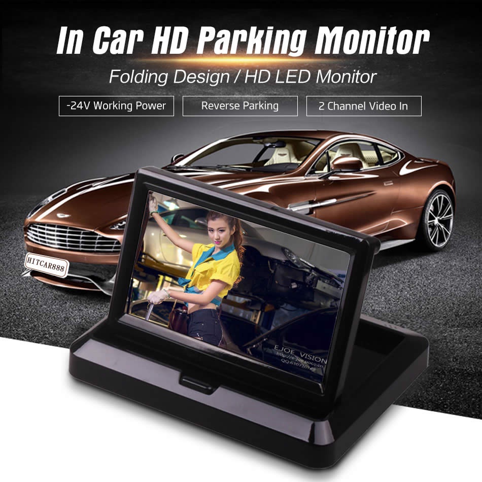 4.3 / 5 Inches HD Foldable TFT LED Car Vehicle Rear View Parking ...