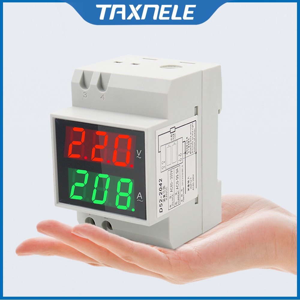 D52-2042 Din Rail Voltmeter Ammeter AC80-300V AC200V-450V Digital AC ... D52-2042 Din Rail Voltmeter Ammeter AC80-300V AC200V-450V Digital AC ...