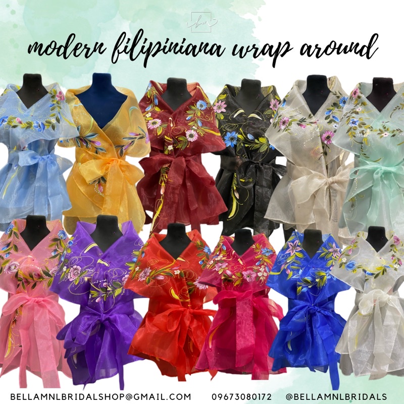 Modern Filipiniana Overlap/ Wrap Around | Shopee Philippines