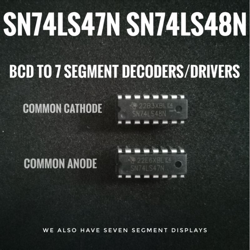 1pc Sn74ls47n Sn74ls48n 74ls47 74ls48 Bcd To Seven Segment Decodersdrivers Ic Shopee Philippines 