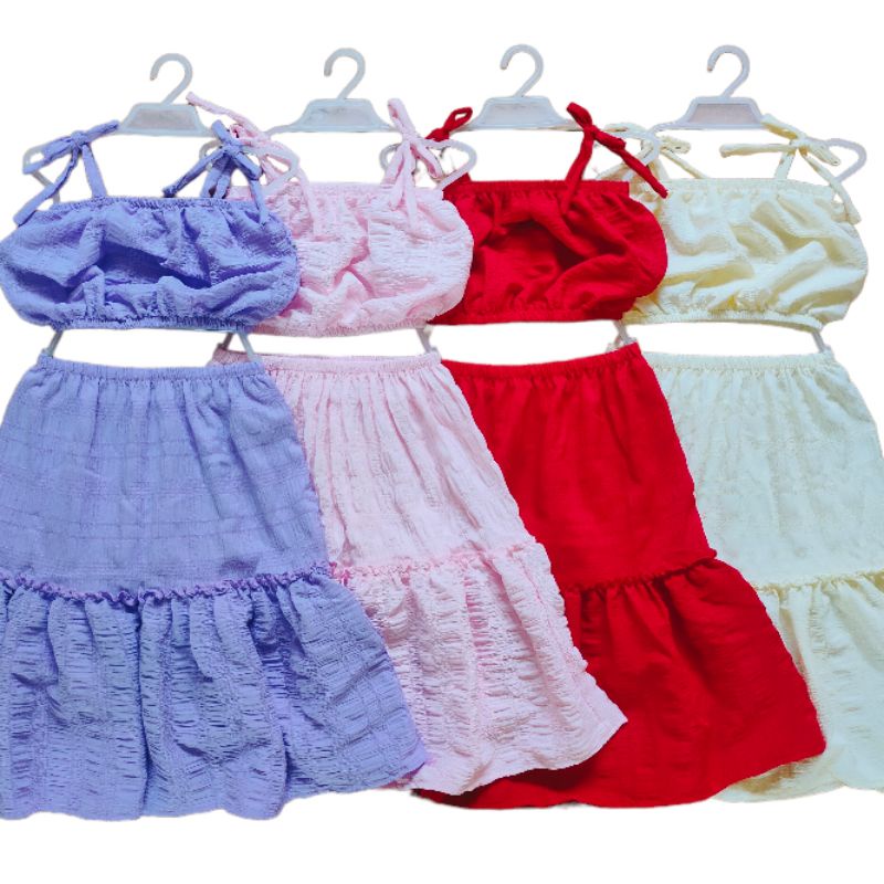Tube Top and Skirt Coords for Kids Girls | Shopee Philippines