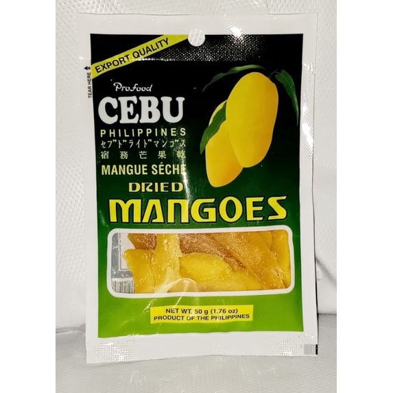 CEBU DRIED MANGO SLICE 50G | Shopee Philippines