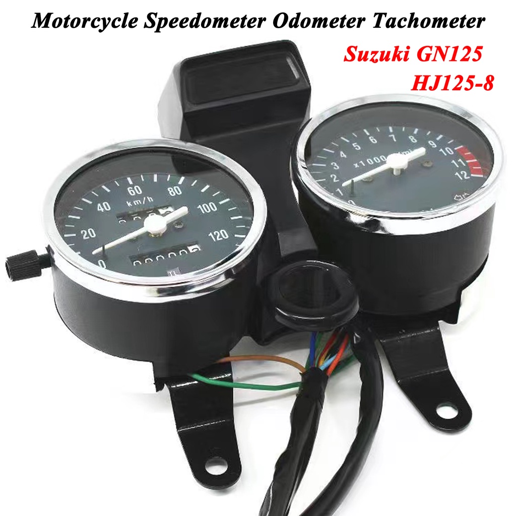Motorcycle Speedometer Gauge LED Screen Tachometer DC 12V For Suzuki ...