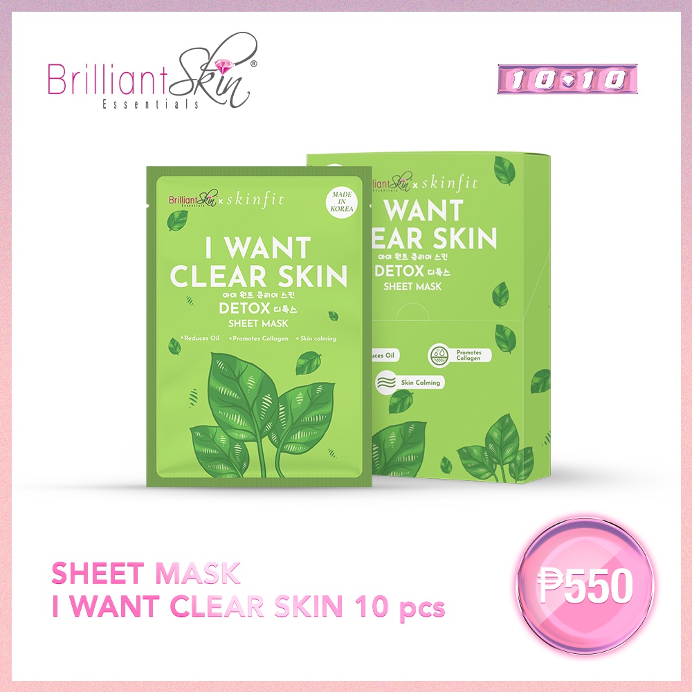Skinfit I Want Clear Skin Detox Sheet Mask (10 Sachets/ box) | Shopee ...