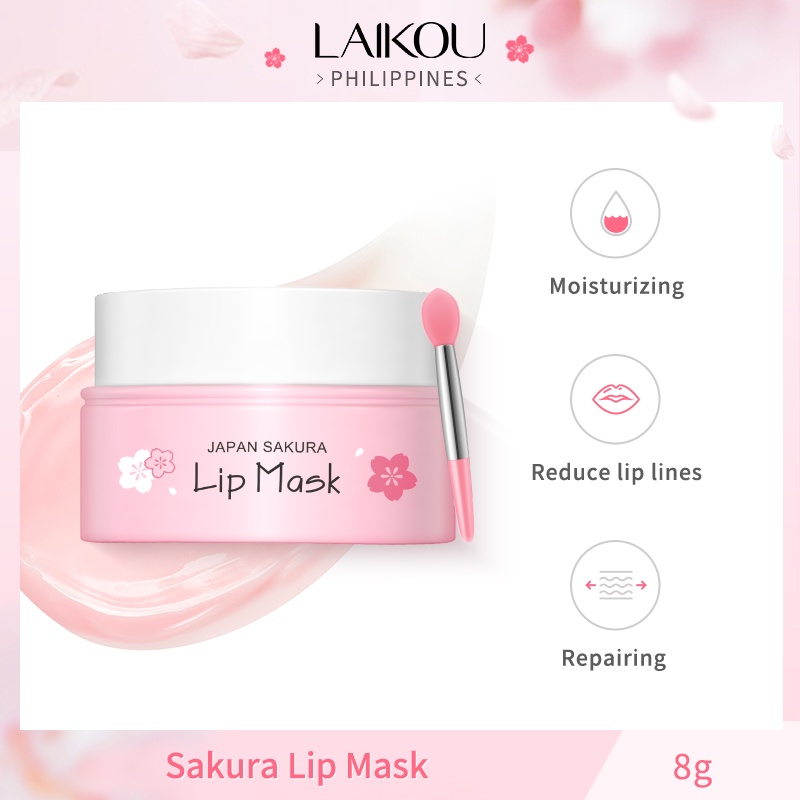 LAIKOU Sakura Lip Sleeping Mask Night Sleep Moistened Lip Balm ...