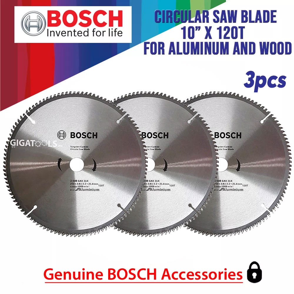 Bosch 3pcs Circular Saw Blade 10'' x 120T for Aluminum and Wood 250mm ...