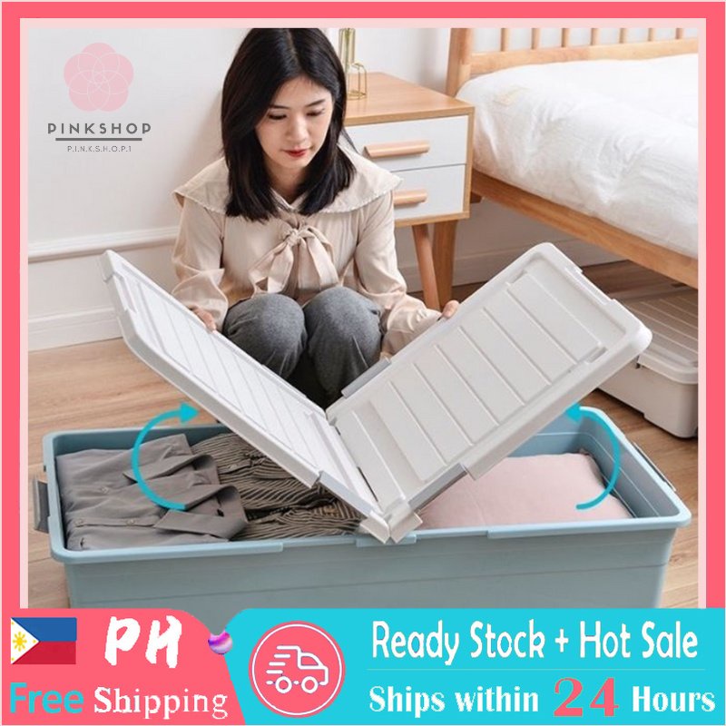 Storage Box Under The Bed With Wheels Flat Extra-Large Storage Box For ...