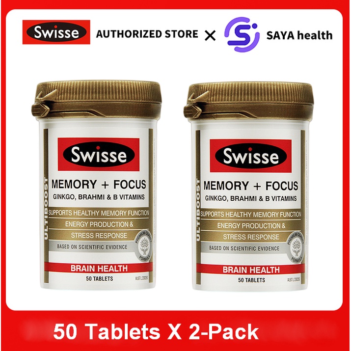 Swisse Ultiboost Memory + Focus 50 Tablets X 2-Pack | Shopee Philippines