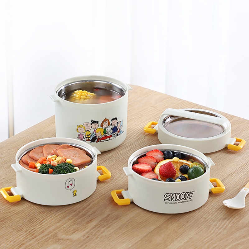 Snoopy Insulated Lunch Box Multi-Layer Office Workers Students Three ...