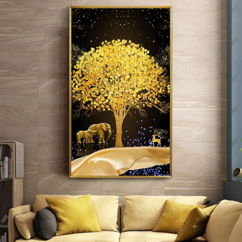 Golden Money Tree Wall Art Frame Home Decoration | Shopee Philippines