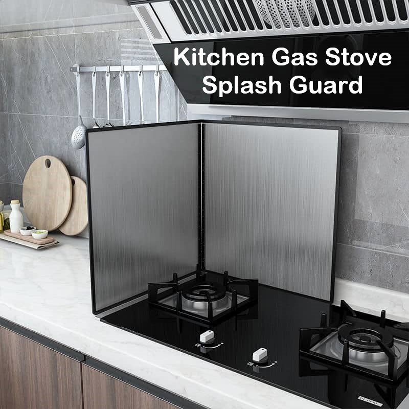 Kitchen Gas Stove Splash Guard Oil Baffle Stainless Steel Oil Baffle ...