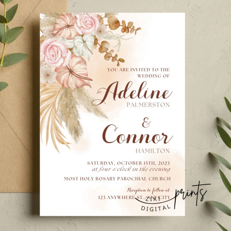 [COD] Boho Neutral Colors Wedding 1st Birthday Christening Baptism ...