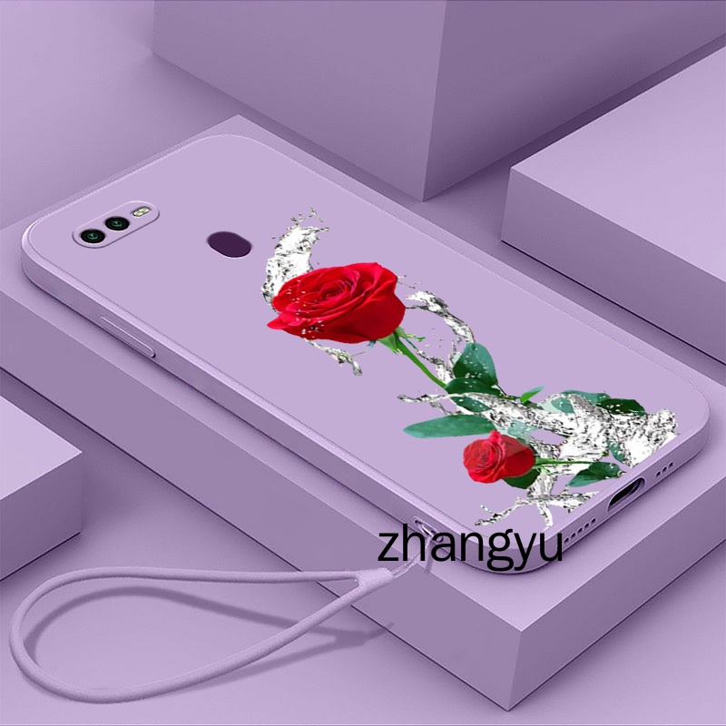 Casing Rose OPPO A5S A7 A12 OPPO F9 PRO Phone Case Ultra thin liquid ...