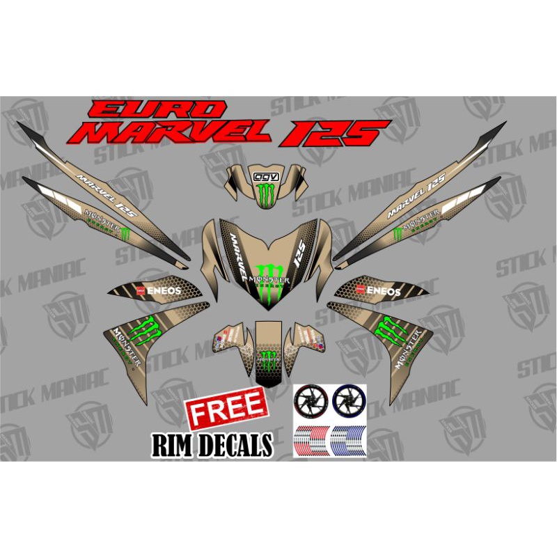 Euro marvel 125 full body decals | Shopee Philippines