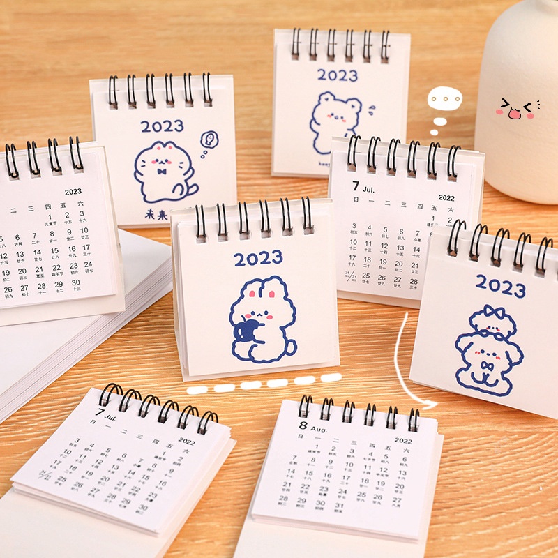 2022-2023 Creative Mini Calendar Portable Cute Desktop Small Desk ...