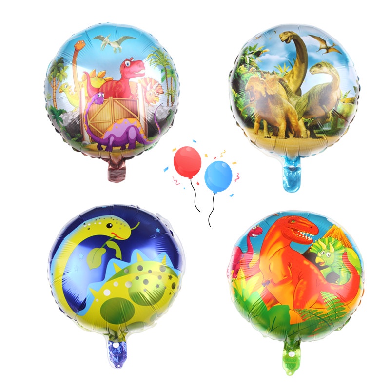 Dinosaur Balloon 18inch Roundball Foil Balloon Dinosaur Toys Dinosaur ...