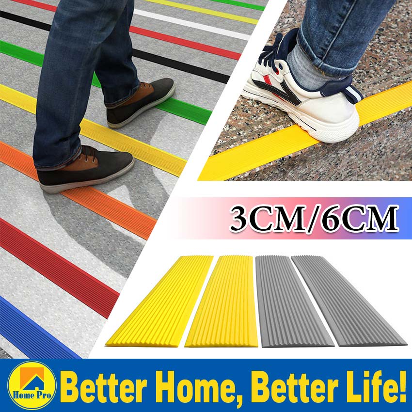 1M Stair Rubber Strip PVC Anti-Slip Stair Safety Edge Tape Self ...