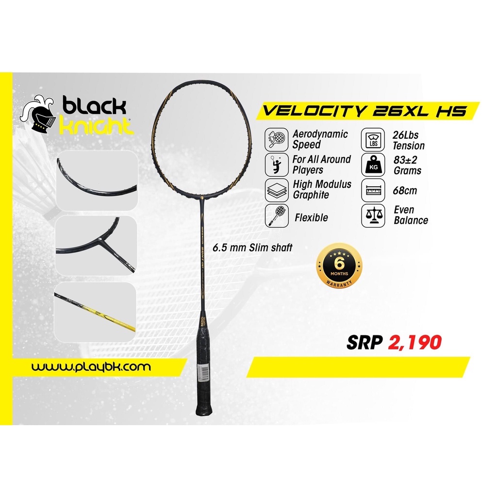 BK BBR-0160 VELOCITY 26XL HS GOLD SPEED BR BADMINTON | Shopee Philippines