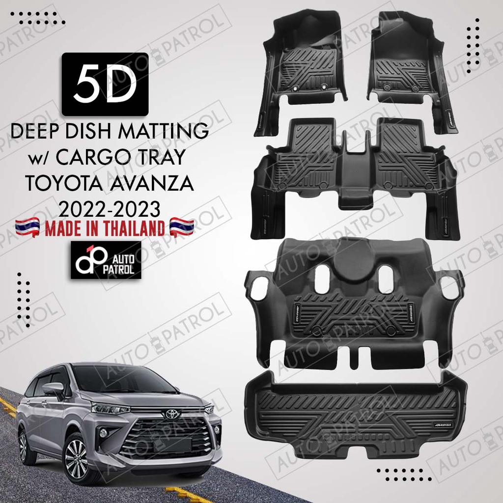 Toyota Avanza 2022-2023 Deep Dish Matting 5D + Cargo Tray 5D (Made in ...