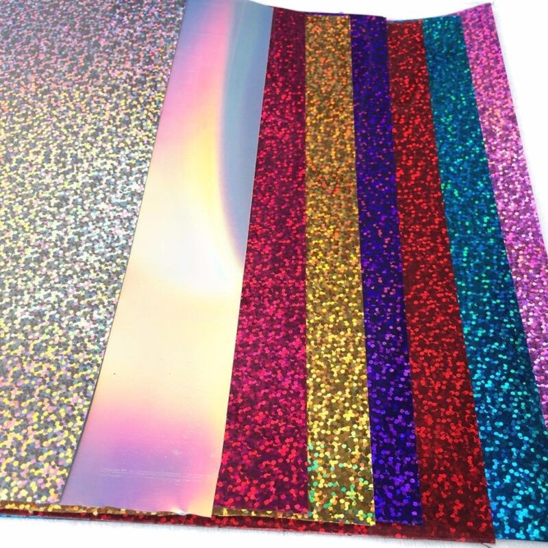 A4 Sheet PVC Sparkle Glitter Iron-on Heat Press Transfer HTV Vinyl Film ...