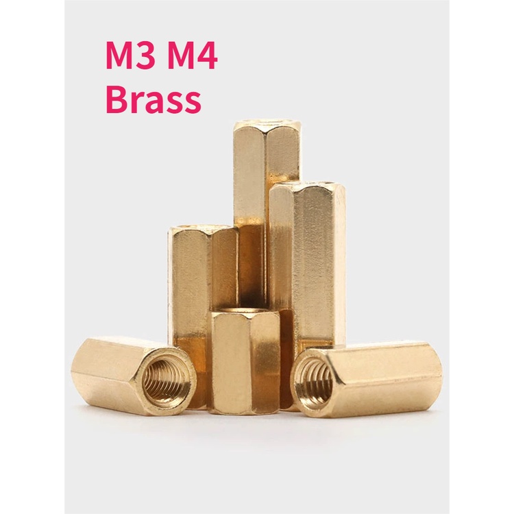 M3 M4 Brass Double Pass Hexagonal Copper Column Isolation Pillar Hex ...