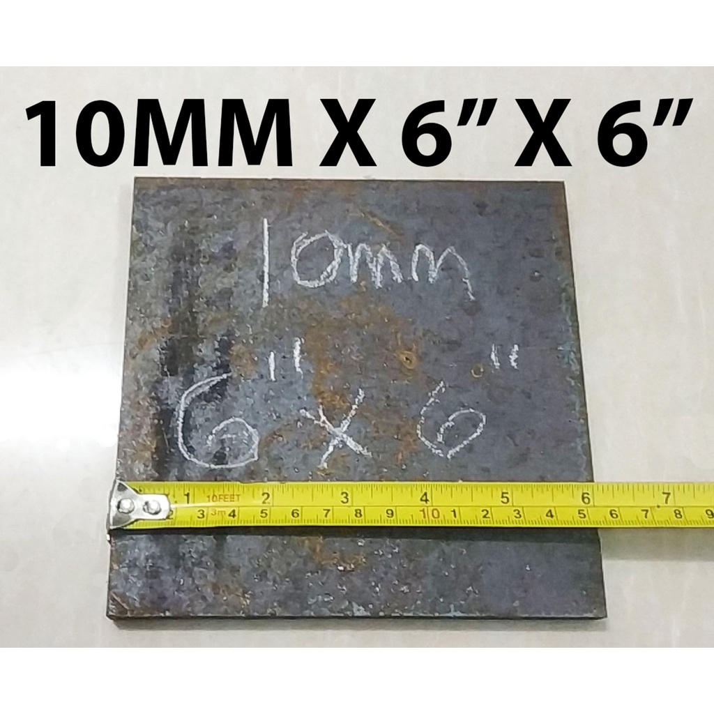MS BASE PLATE 10MM X 6 INCHES X 6 INCHES MILD STEEL MAY TOLERANCE ANG