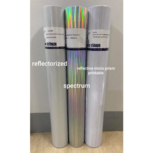 Quaff Printable Car Sticker Spectrum/ Reflectorized/ Reflective Micro ...