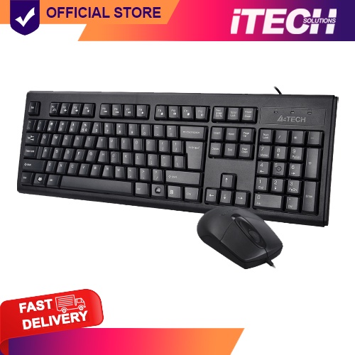 A4TECH KRS-8372 KEYBOARD + MOUSE USB (BLACK) / 7D | Shopee Philippines