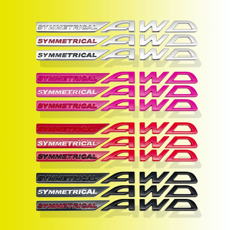 3D Car Styling Symmetrical AWD Logo Letter Metal Car Sticker Trunk ...